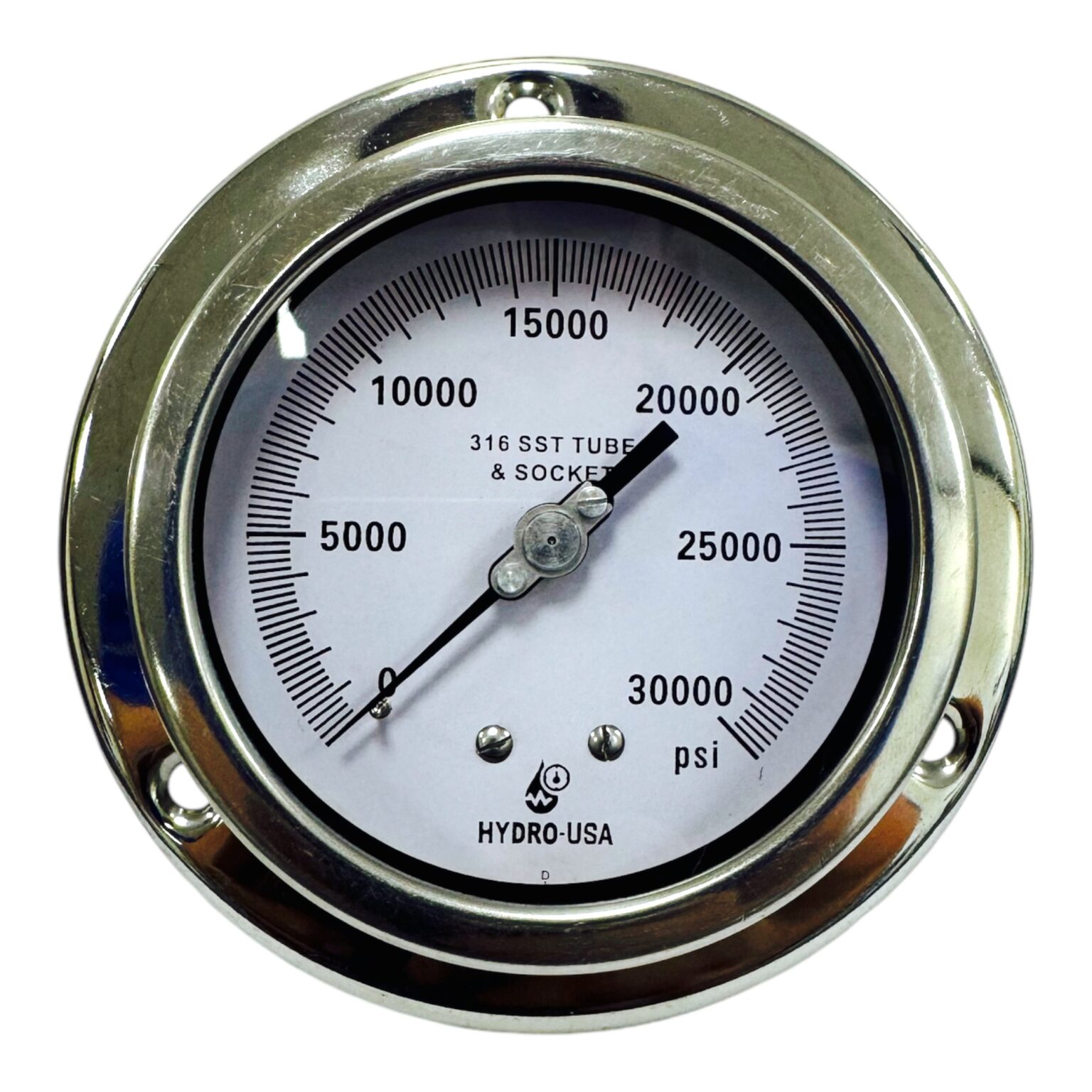 Houston High Pressure Gauges Front Flange 4" dial Gauges